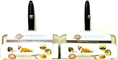 2 Count Spotty Super Sticky Pet Hair Remover Easy Peel 60 Sheets 30 Ft ...