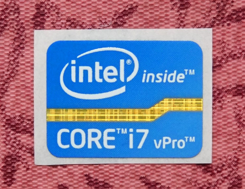 Intel Core i7 vPro Inside Sticker 18 x 24.5mm For Desktop 2011 Sandy ...