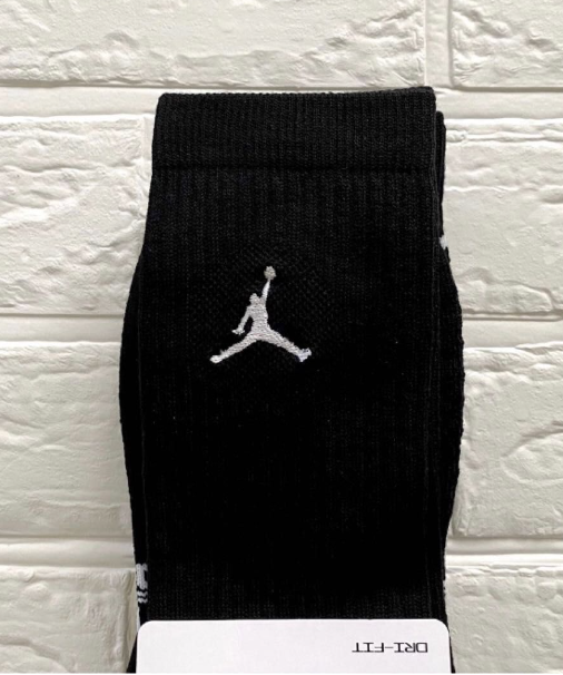3 Pairs Nike Jordan Everyday DX9632 010 Crew Socks Mens Black Dri Fit ...