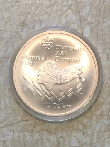 1976 $10 Canadian Canada Olympic Silver Coin 1.5 OZ 925 FIRST NATION ...