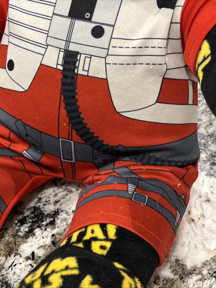 BAB Build A Bear Star Wars Logo X Wing Pilot 17" Black Yellow & Blue ...