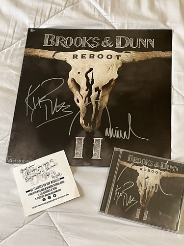 Brooks & Dunn REBOOT II Autographed Black Vinyl LP & CD Bundle SIGNED ...