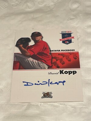 David Kopp 2008 Tristar Projections Auto Prospect Autograph {0601 | eBay
