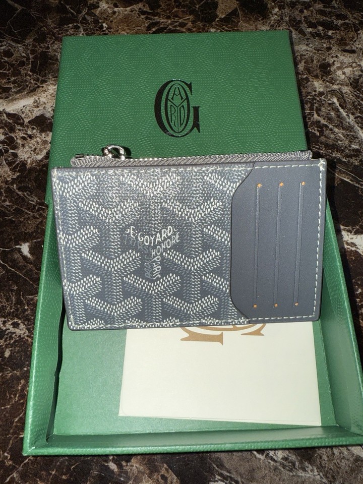 Goyard Saint Marc Card Holder Wallet Grey Canvas Leather – Preowned | eBay