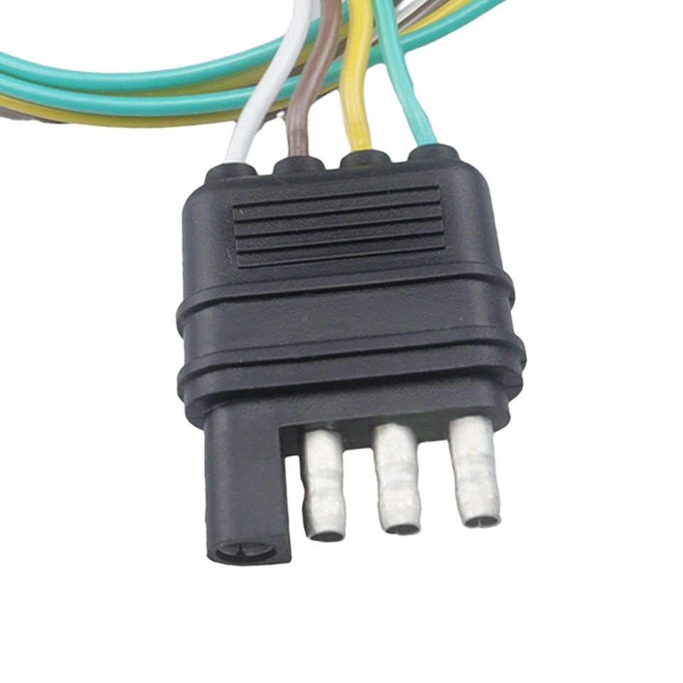 Trailer Wire Extension Plug 4 Wire Flat Connector for Truck | eBay ...