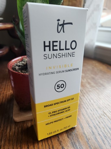 NIB IT Cosmetics Hello Sunshine Invisible Face Sunscreen SPF 50 Exp 01/ ...