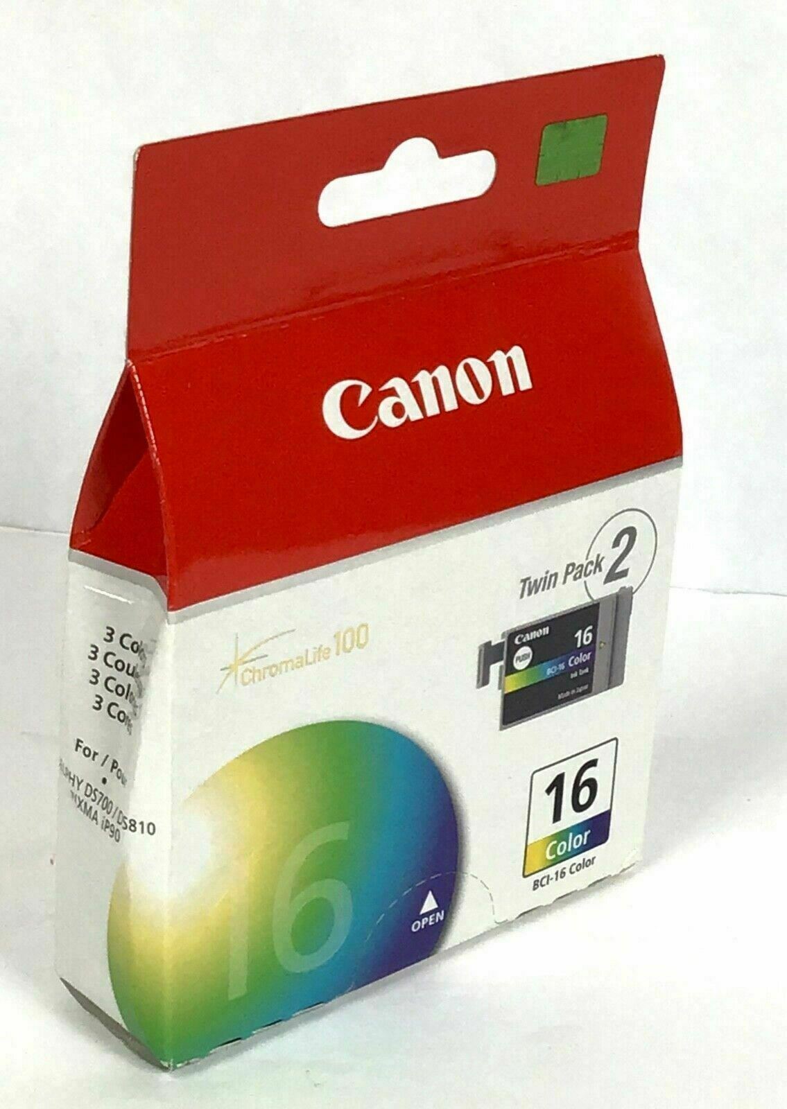 Canon ChromaLife 100 / 16 Color Inkjet BCI-16 / Printer Ink Twin Pack ...
