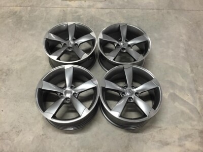 18” New TTRS Rotor Style Alloy Wheels Gun Metal Audi A3 A4 VW Golf ...