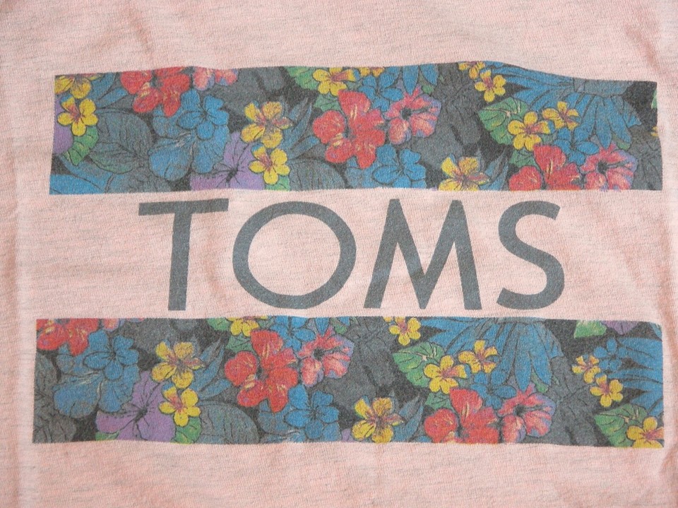Hawaii Aloha State TOMS Shoes Logo ONE4ONE T Shirt Medium M | eBay