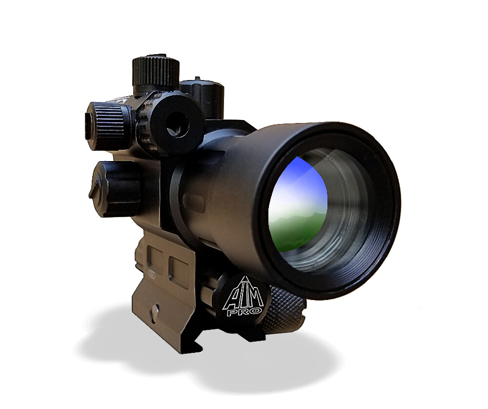 Tactical Red Dot Reflex Sight with Red Laser Combo, Aimpro ALFA Rifle ...