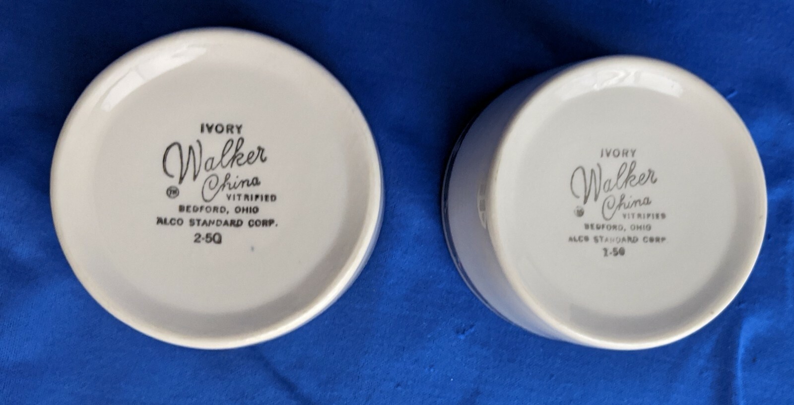 Vintage Walker China Lot Of Four Restaurant Ramekins Custard Cups ...