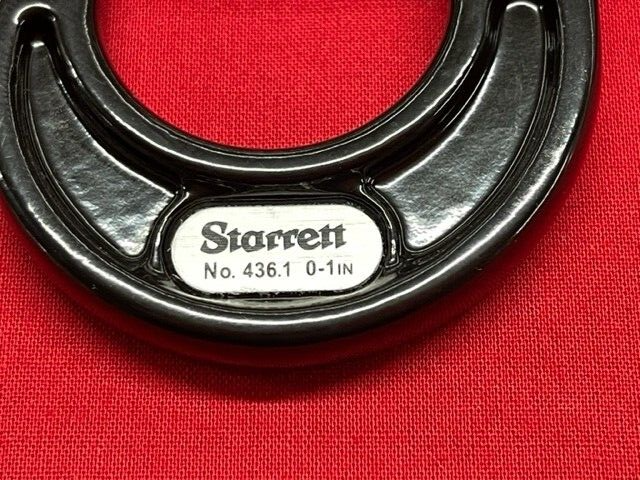 Starrett 436.1XRL-1 Outside Micrometer, 0-1" Ratchet Thimble, Carbide ...