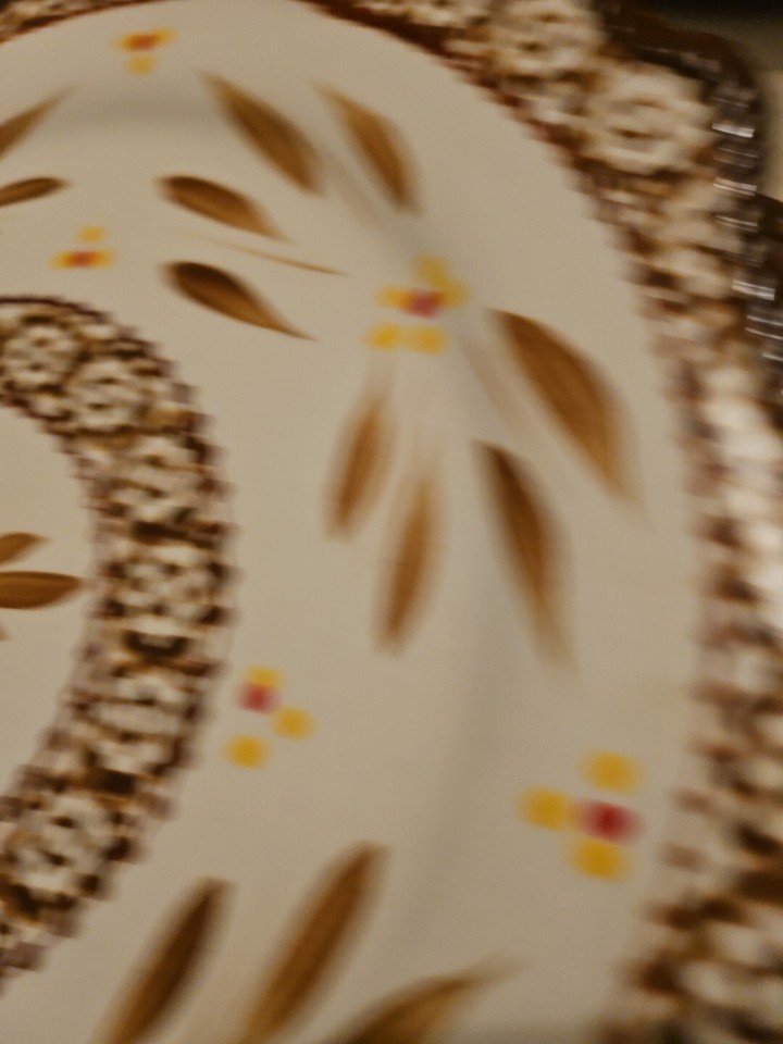 Temptations Old World Confetti Brown Scalloped Salad Plates 8" Set of 4 ...