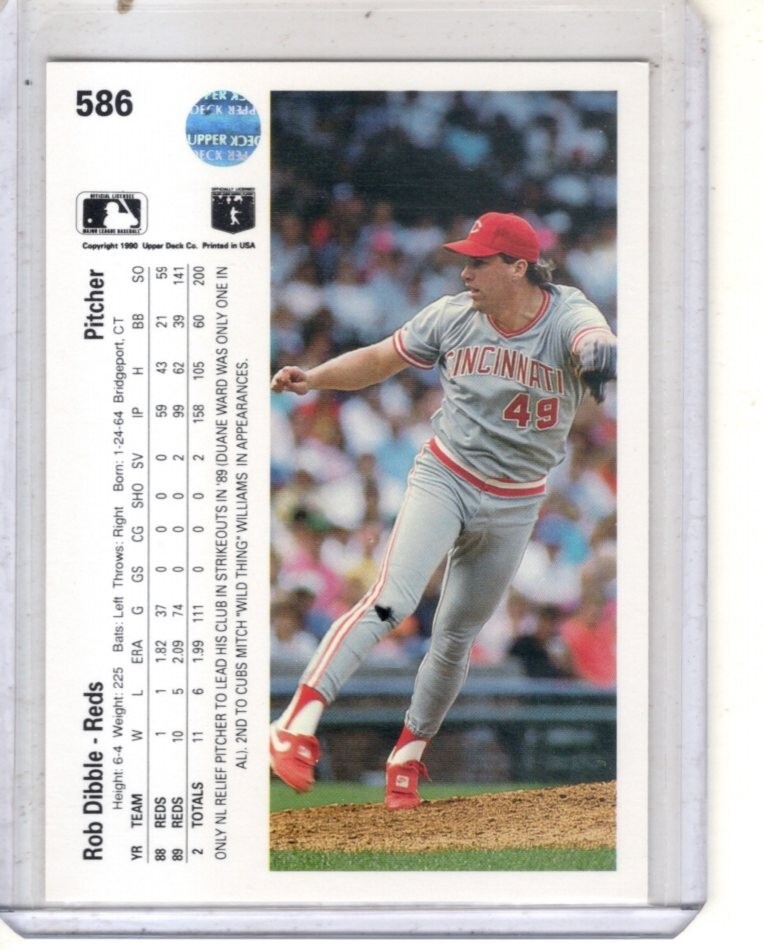 1990 Upper Deck - #586 Rob Dibble Cincinnati Reds baseball card | eBay