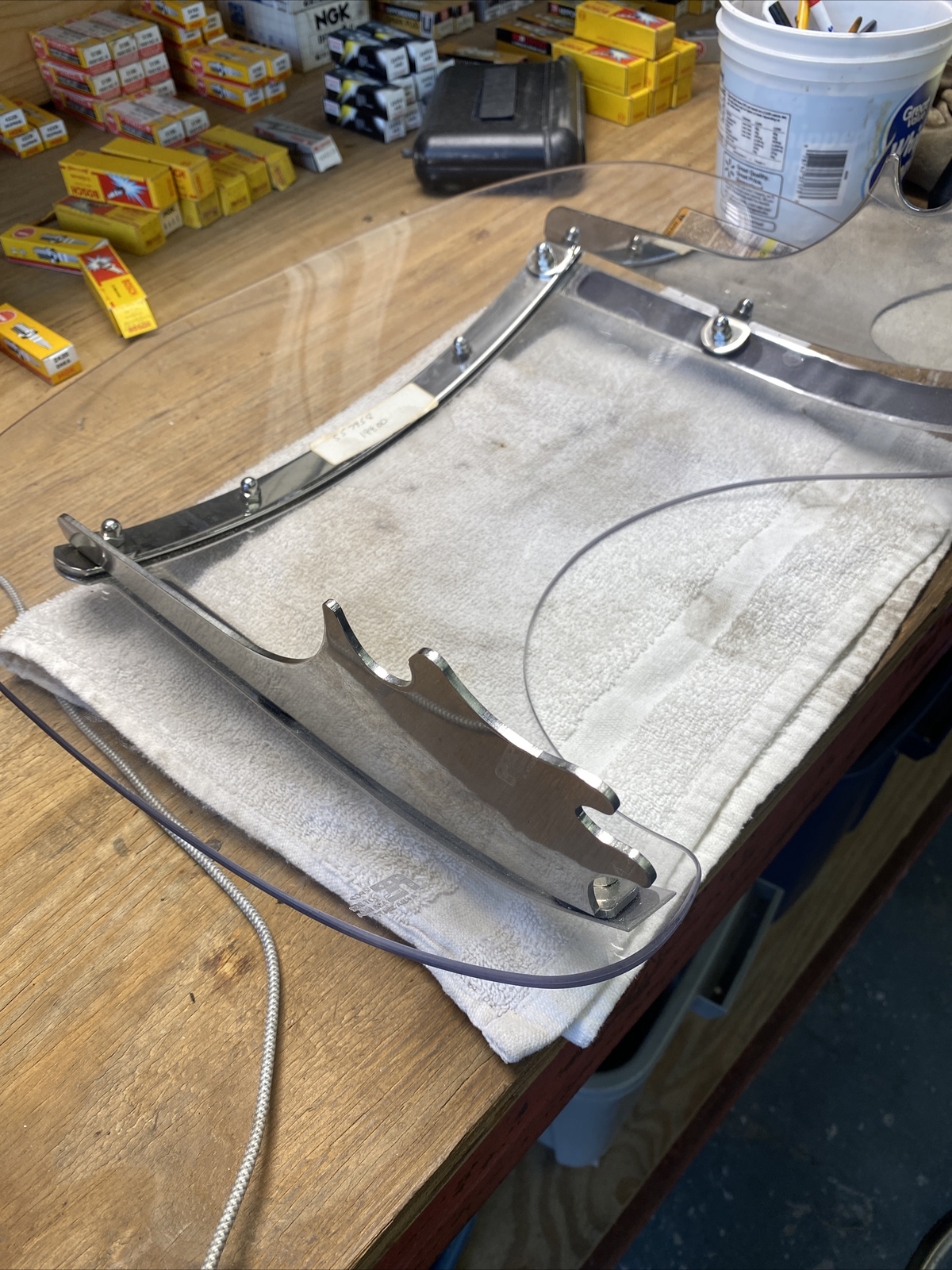 NEW OEM SWITCHBLADE SHORTY CLEAR MOTORCYCLE WINDSHIELD N21705 QUICK ...