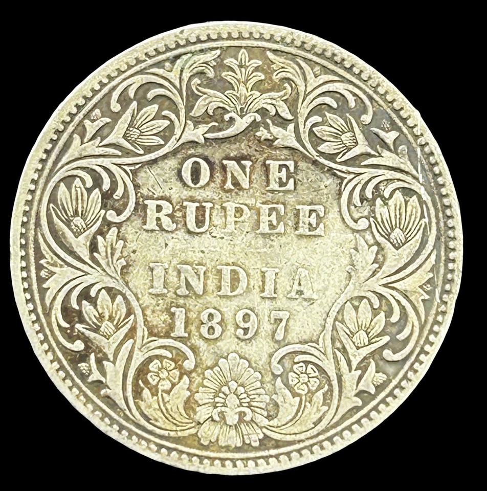 British India 1897 Silver Rupee Rare Queen Victoria Coin | eBay