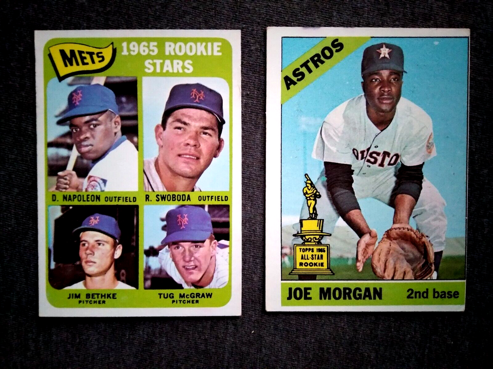 1965 1966 Topps #195 533 Joe Morgan Tug McGraw Rookie HOF Baseball Lot ...