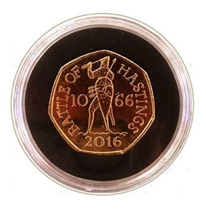 24K GOLD PLATED Battle of Hastings - 50p pence UK coin 1066 - 2016 | eBay