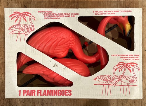 Don Featherstone Union Products Pink Flamingos Blow Mold Set of 2 Yard ...