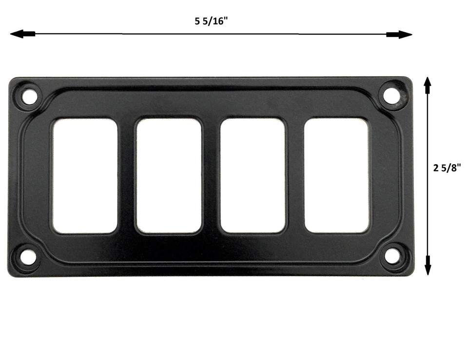 UNIVERSAL DASH PANEL SWITCH HOUSING BLACK POWDER COATED CNC USA MADE | eBay