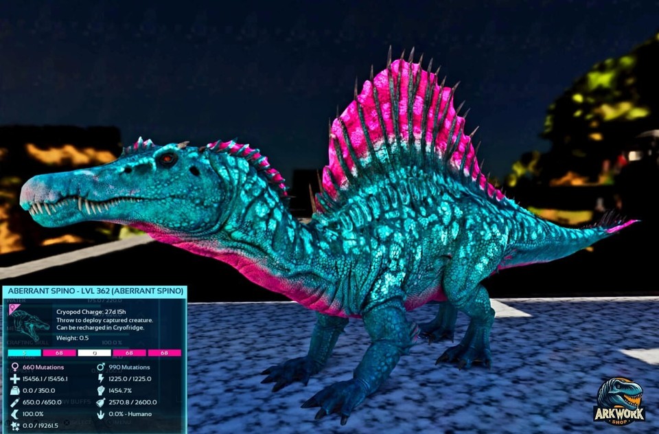🦖ARK Survival Ascended Aberrant Spino Top Stats PVE PS5/XBOX/PC | eBay