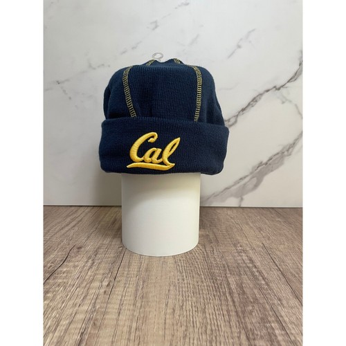 Cal Beanie Hat Knit Cap Embroidered Logo Blue and Gold Winter | eBay