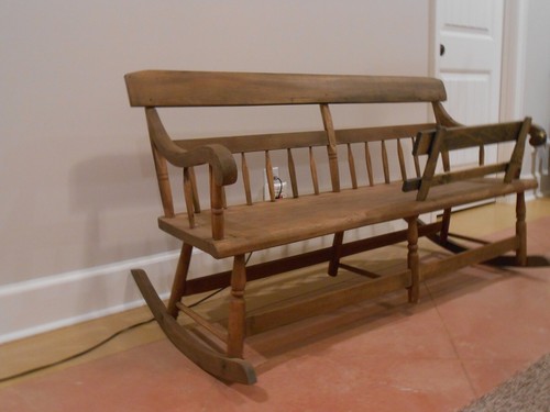 Antique Antebellum Mammy's bench Nanny settee Rocking bench | eBay