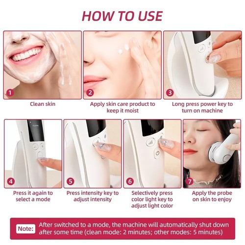 Portable LED Hot Cold Hammer Facial Skin Rejuvenation Lifting EMS ...