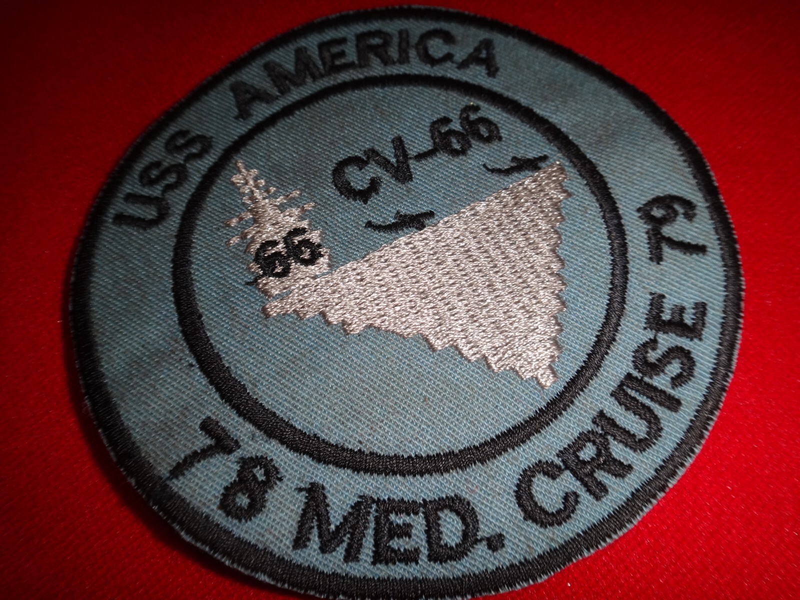 US Navy Patch Supercarrier USS AMERICA CV-66 "1978 MEDITERRANEAN CRUISE ...