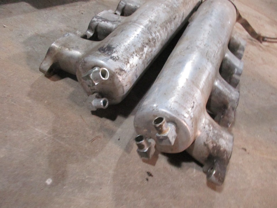 Nicson Marine 454 or 427 BBC Water Cooled Exhaust Manifolds V-Drive Jet ...