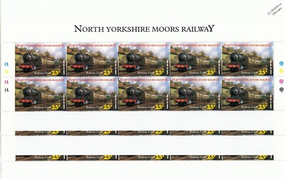 3 x 1994 NER Class T3 (LNER Q7) 0-8-0 NYMR Railway Letter Train Stamp ...
