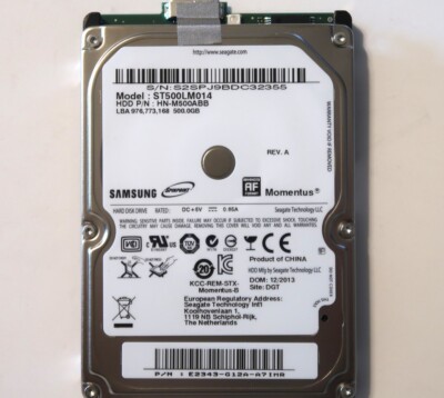 Samsung ST500LM014 HN-M500ABB E2343-G12A-A7IMR DGT Rev A 500gb USB ...