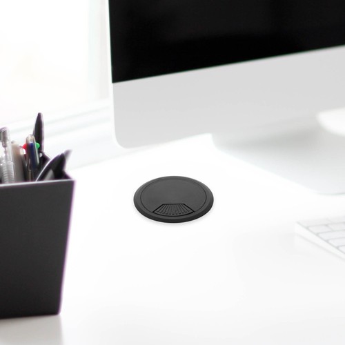 5 Pcs Black Desk Wire Hole Cover 50mm Cable Organizer for Office | eBay