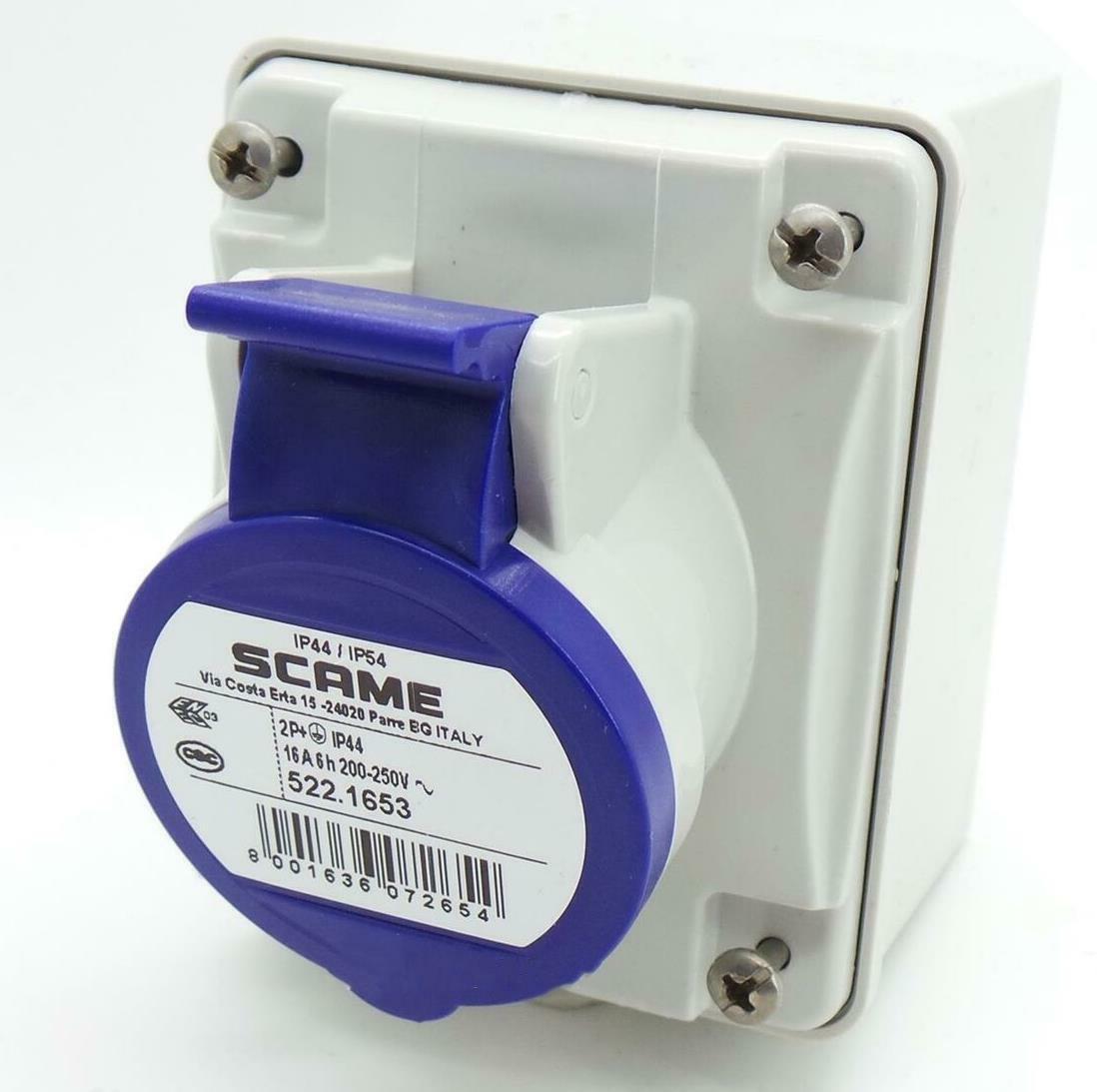 Garage Hook Up Socket 16A 240V Waterproof IP44 Caravan Motorhome ...