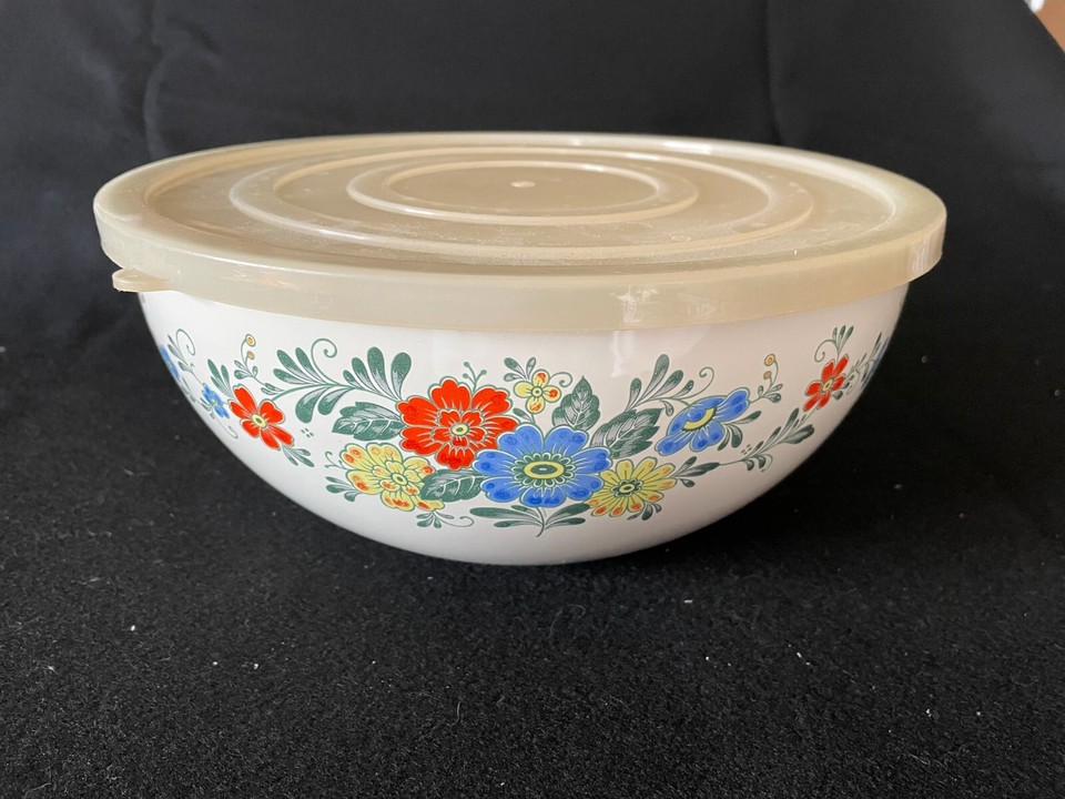 Vintage 6Pc Kobe Kitchen Nesting/Stacking Mixing Bowls with Lids Enamel ...