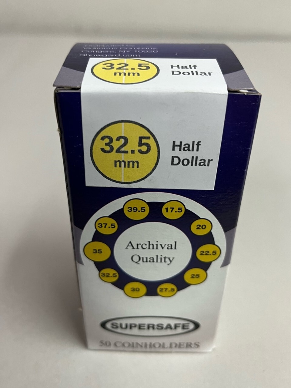 50 Half Dollars 2x2 Coin Flips Holders Archival Self Adhesive 32.5 mm ...