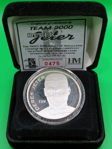 DEREK JETER, Highland Mint SILVER Coin w/ Case (Ltd /2k), New York ...
