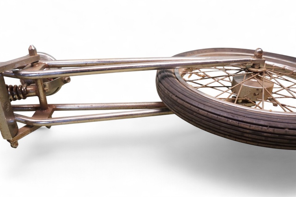 Chrome Chopper Front End Harley Springer Motorcycle Forks Wheel Drum ...