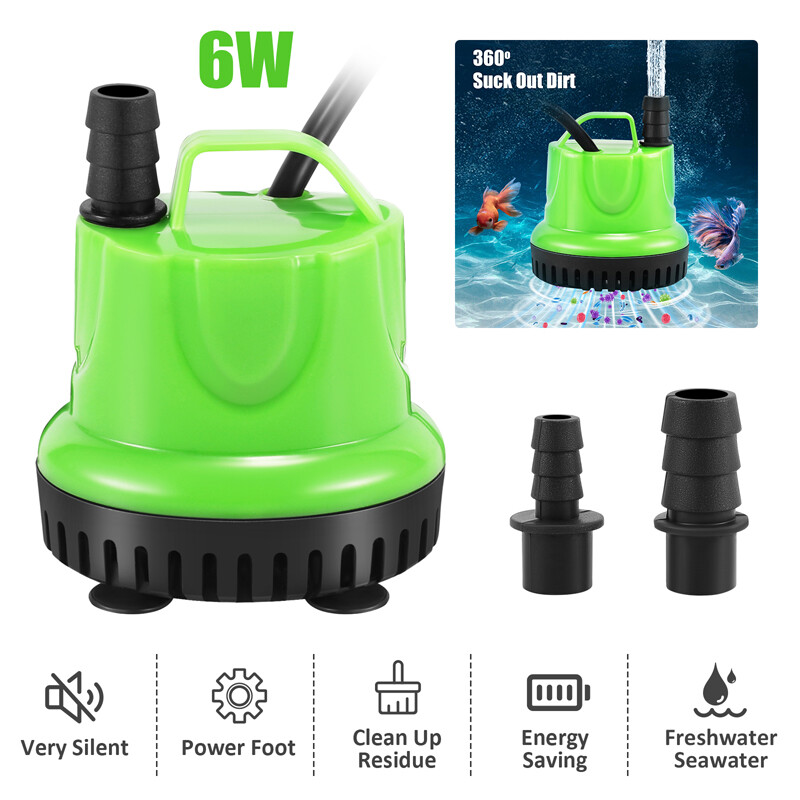 350L/H Fish Tank Water Pump 110V Aquarium Submersible Hydroponics Pond ...