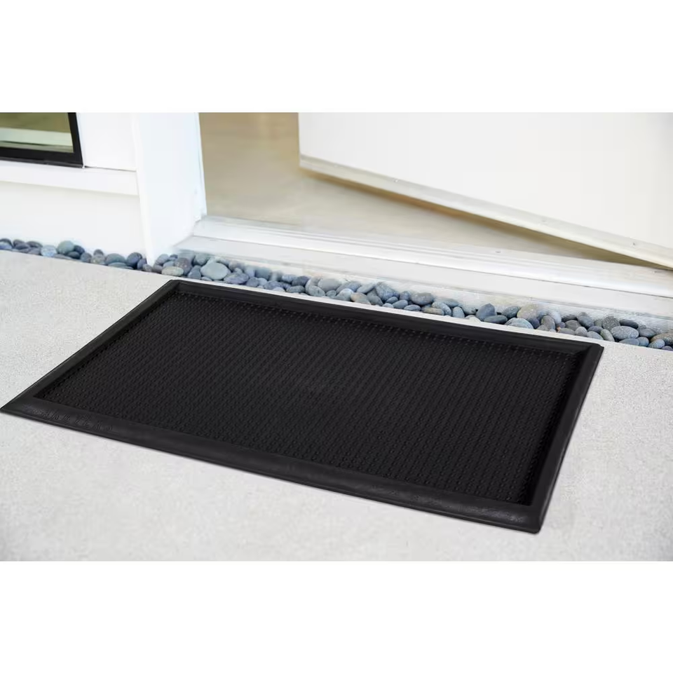 Door Mat Waterproof Non-Slip Indoor/Outdoor Rubber Boot Tray 18X28 ...