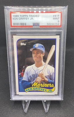 1989 Topps Traded Box Set Ken Griffey Jr #41T PSA 9 MINT Rookie RC HOF ...