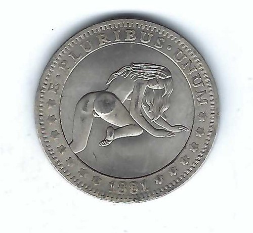 NUDE BUSTY WOMAN LADY ADULT HOBO DOLLAR SOUVENIR COIN MEDAL TOKEN XXX ...
