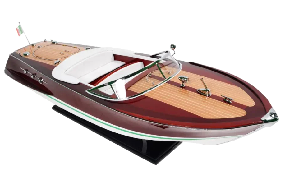 Riva Ariston Speed Boat Wood Model 36" Italian Mahogany Runabout Motor ...