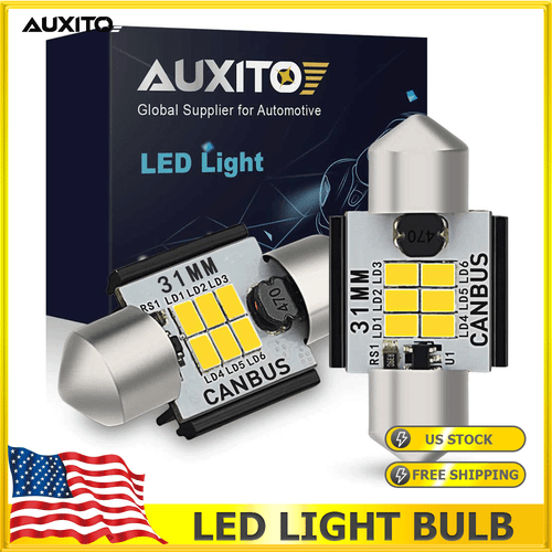 2X Car 12V T10 LED White Interior Light Parker Bulb Wedge Globe 6SMD ...