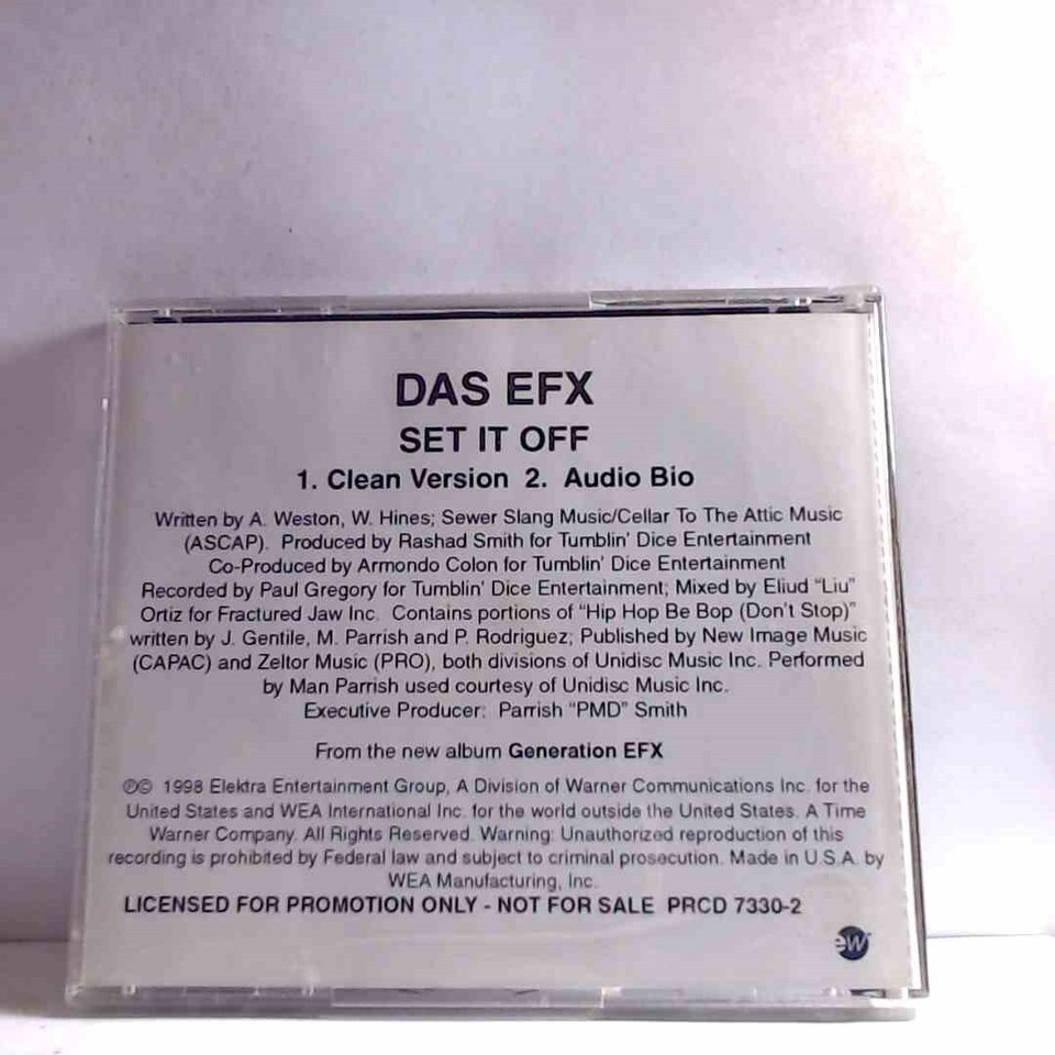 Das EFX – Set It Off (CD. Promo, US, 1998, Eastwest) AP244 | eBay