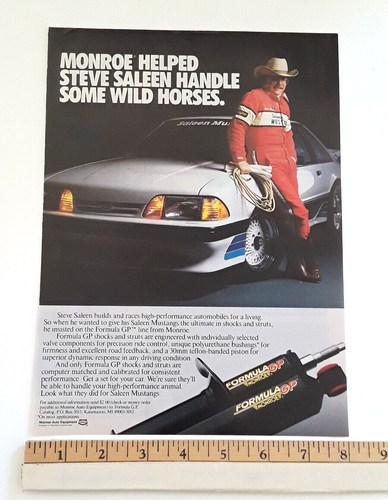 STEVE SALEEN MUSTANG MONROE 1988 ORIGINAL AD | eBay