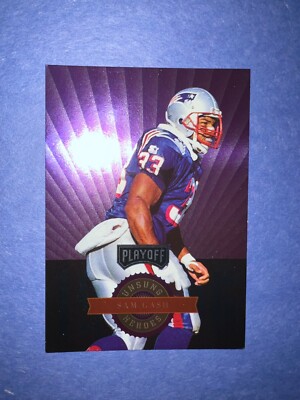 1996 PLAYOFF UNSUNG HEROES INSERT FOOTBALL CARD SAM GASH #21 NE ...