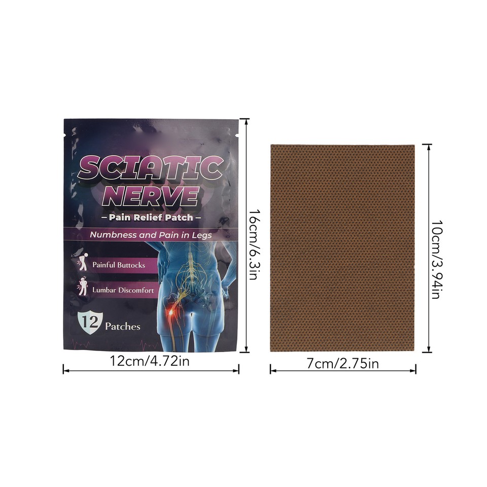 60 Sheets Sciatic Nerve Pain Reducing Patch Elastic Fabric ...