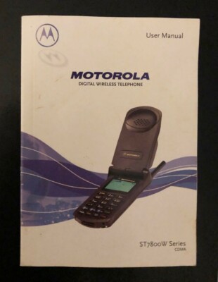 Motorola Digital Wireless Telephone ST7800W Series User Manual | eBay