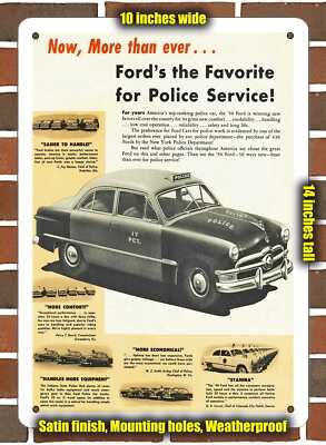 Metal Sign - 1950 Ford Police Car- 10x14 inches | eBay